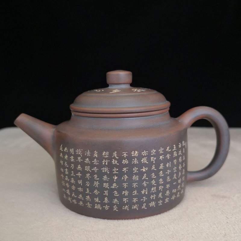 200cc Nixing Pottery Teapots with XinJing Hand Carved The Heat of Praj – Handmade Nixing Pottery ...