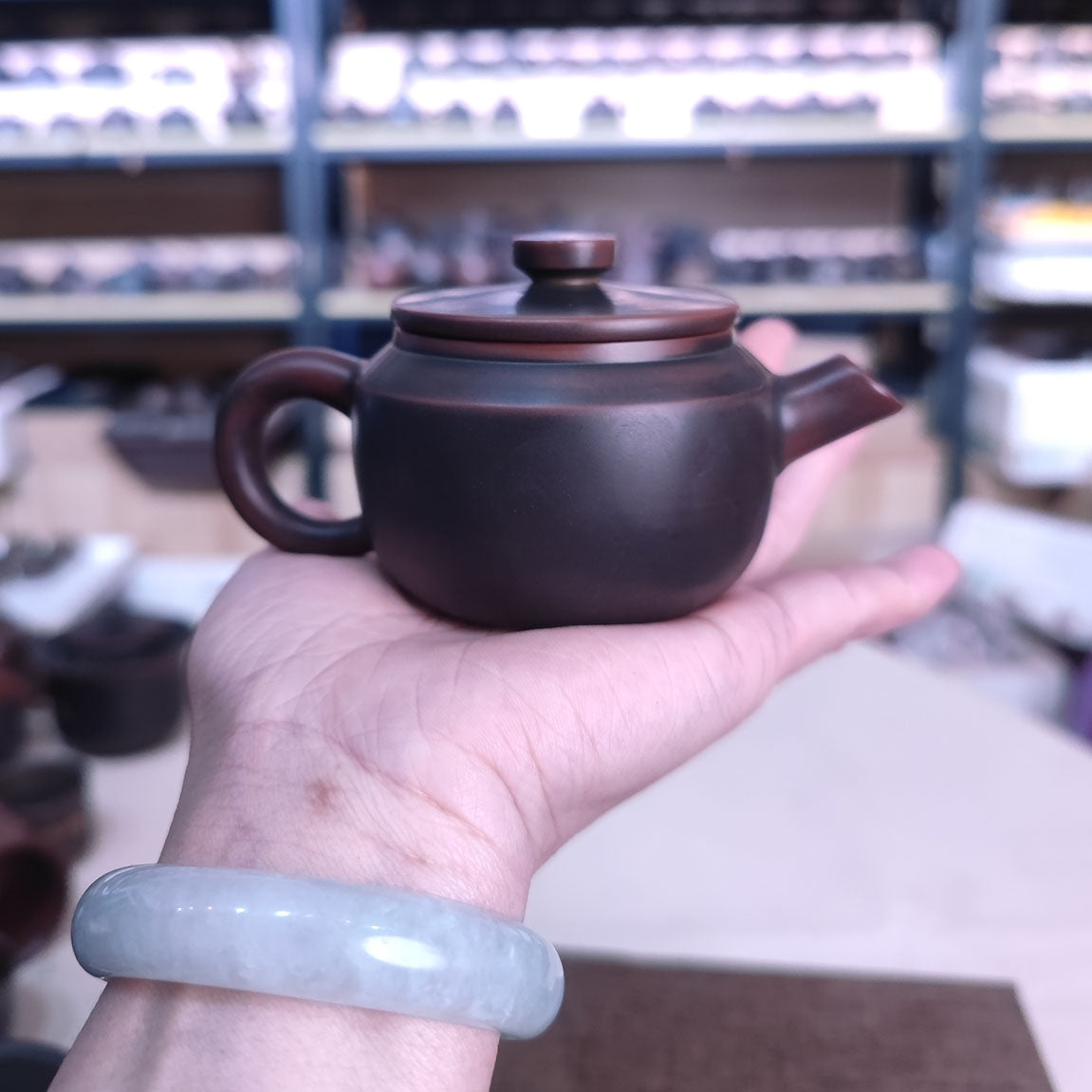120ml Small Hand Throwing Bronze Hanwa Teapot Pouring Tea quickly ...
