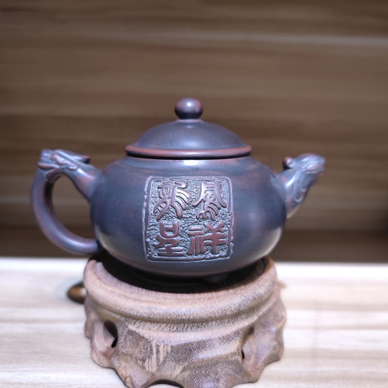 Healthy Nixing Pottery Teapot 100% Handmade Dragon Phoenix Teapots 230 ...